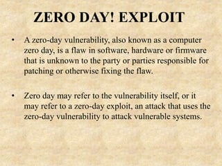 Zero day exploit | PPTX