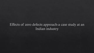 Zero Defect Programme | PDF