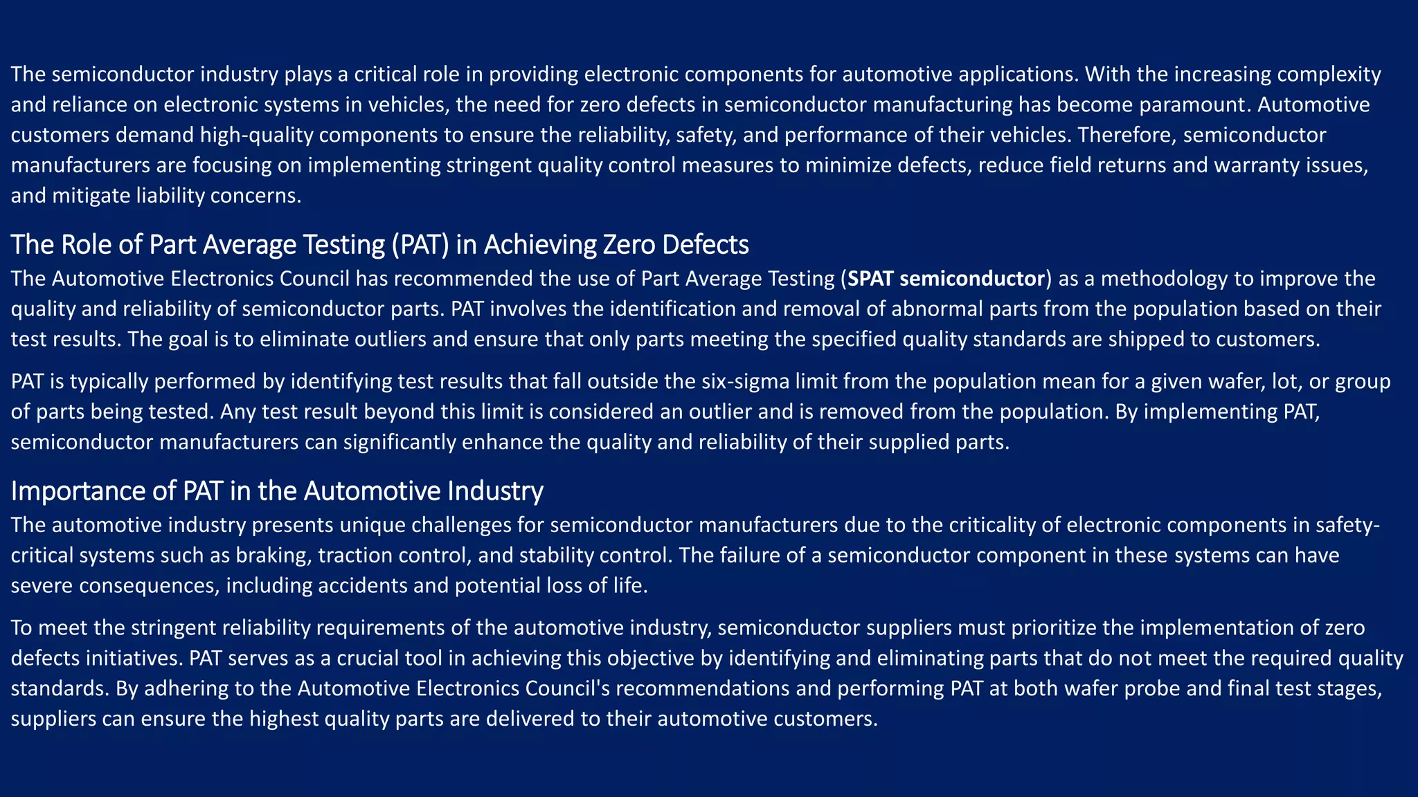 Zero Defects in Semiconductor Manufacturing for Automotive Applications ...