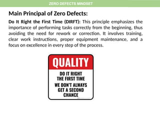 Zero Defects Mindset training material tools. | PPTX