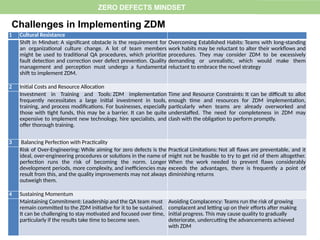 Zero Defects Mindset training material tools. | PPTX