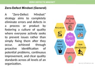 Zero Defects Mindset training material tools. | PPTX