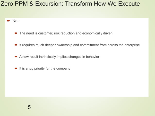 Zero defect zero excursions | PPTX | Computer Software and Applications ...