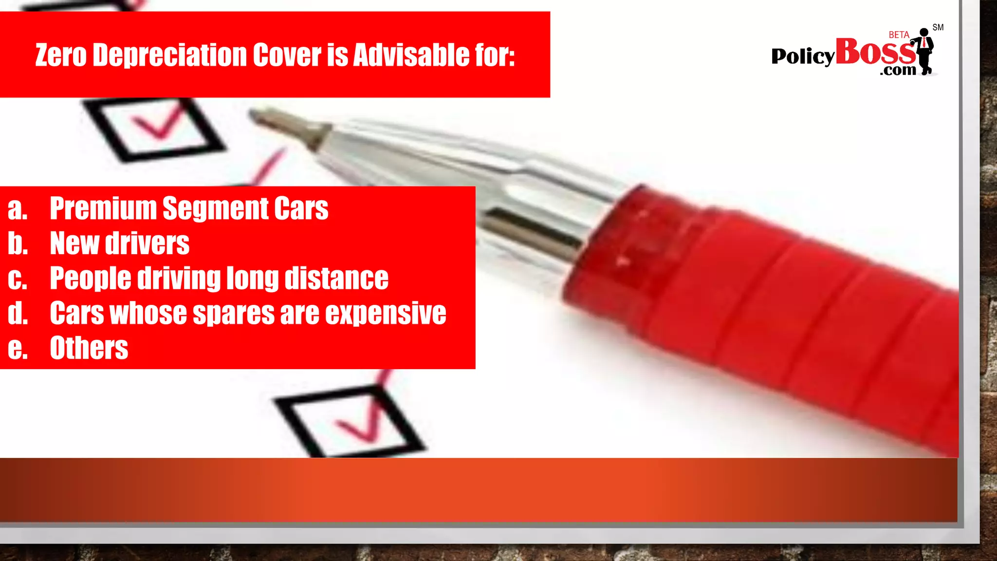 Zero Depreciation Cover Explained | PPT | Free Download