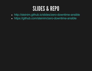 Zero Downtime Deployment with Ansible | PPT