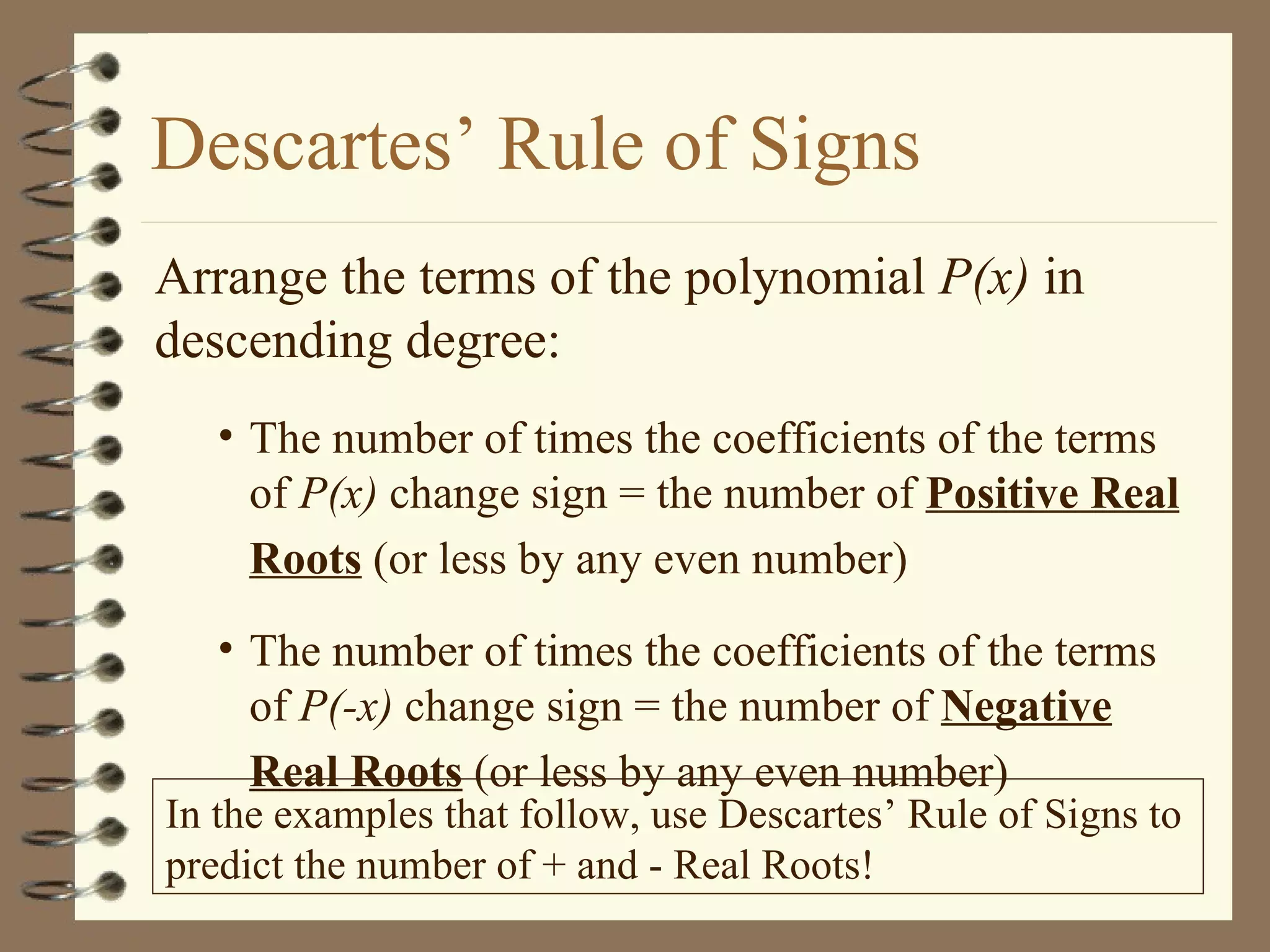 Zeroes and roots | PPT