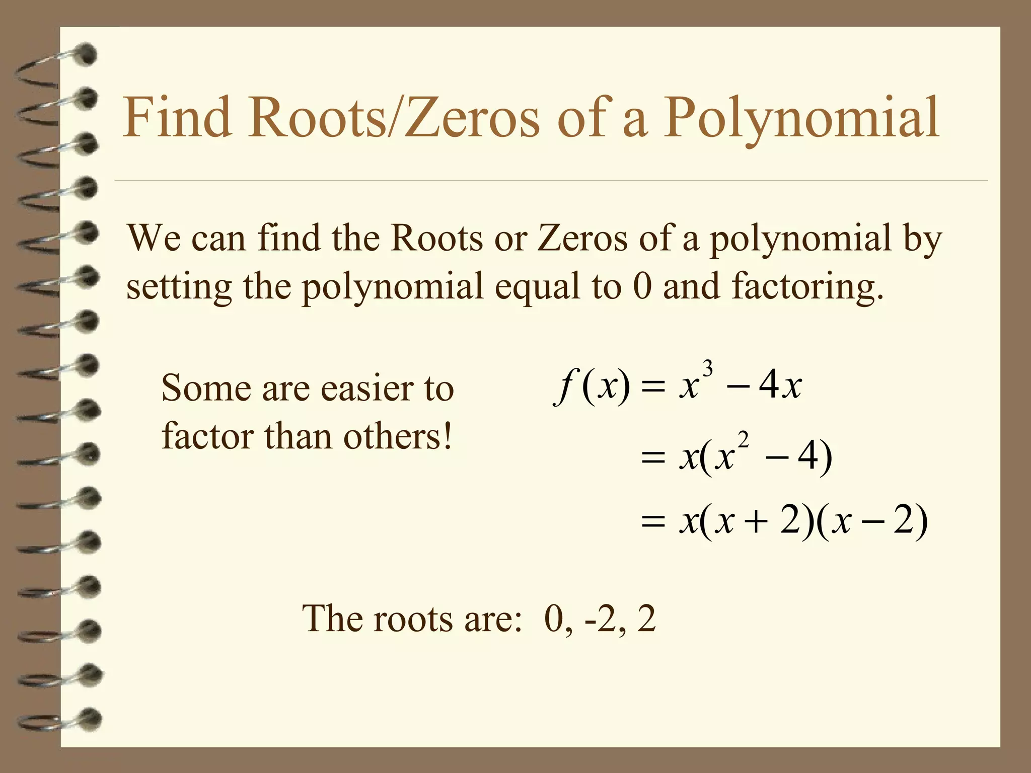 Zeroes and roots | PPT