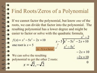 Zeroes and roots | PPT