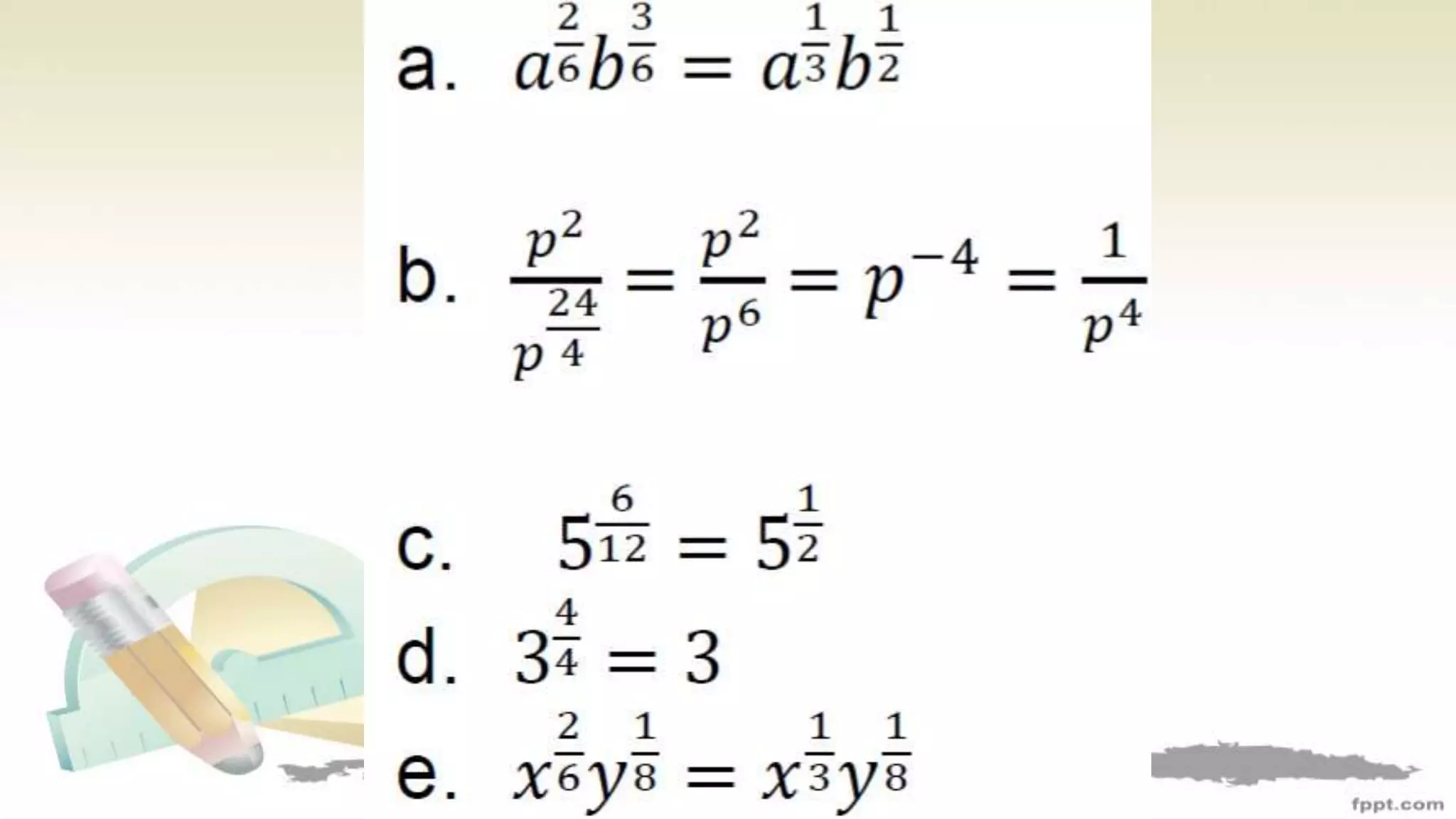 Zero exponents, negative integral exponents, rational | PPTX