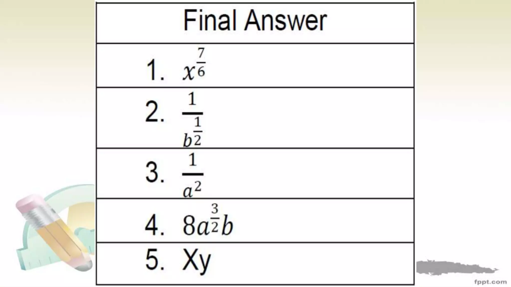 Zero exponents, negative integral exponents, rational | PPTX
