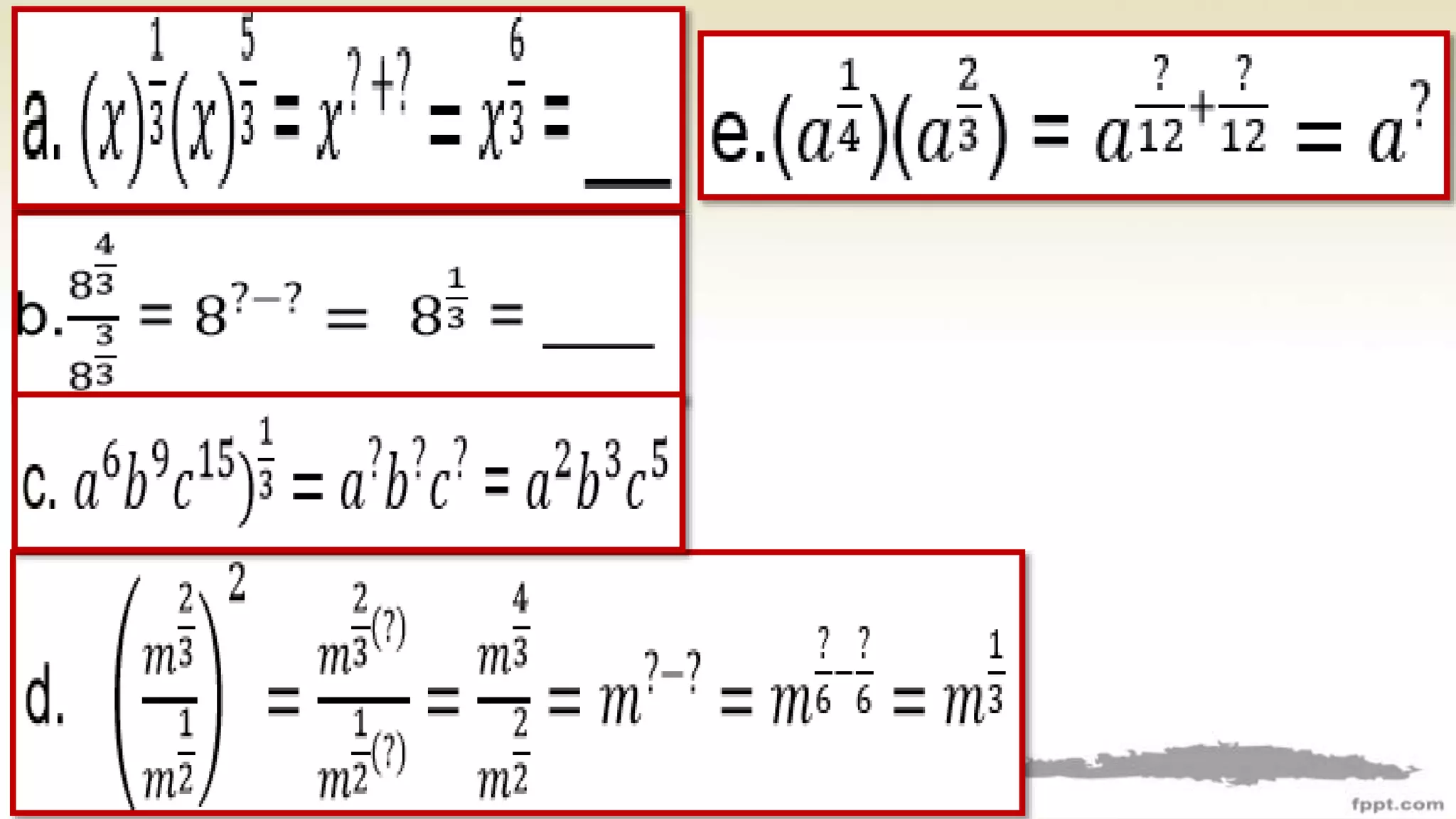 Zero exponents, negative integral exponents, rational | PPTX