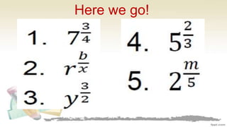 Zero exponents, negative integral exponents, rational | PPTX