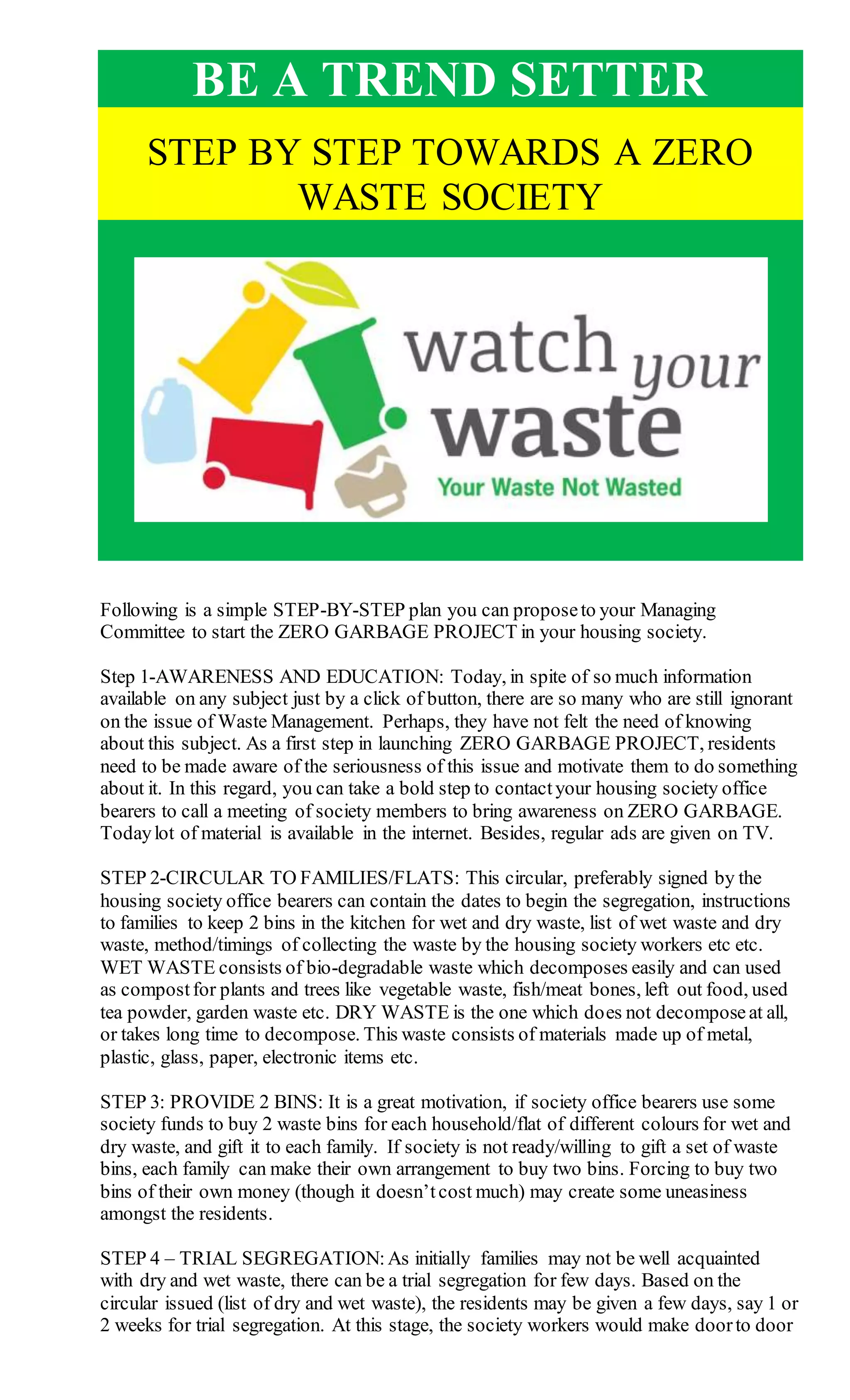 Zero garbage step by step | DOCX