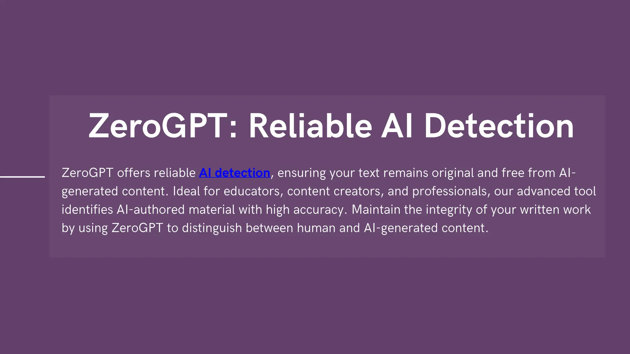 ZeroGPT: Leading AI Content Detection Solution | PPTX