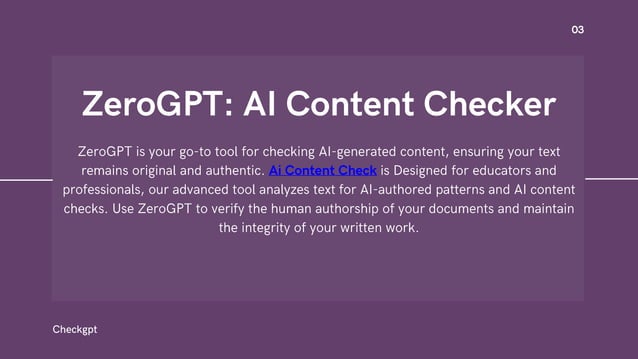 ZeroGPT: Leading AI Content Detection Solution | PPTX