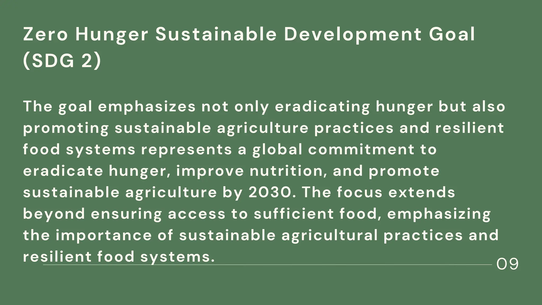 Sustainable Development Goals - zero hunger | PPTX