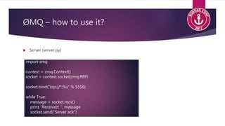 Ømq - Distributed queues, threads and sockets | PPTX