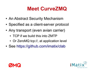 CurveZMQ, ZMTP and other Dubious Characters | PPT
