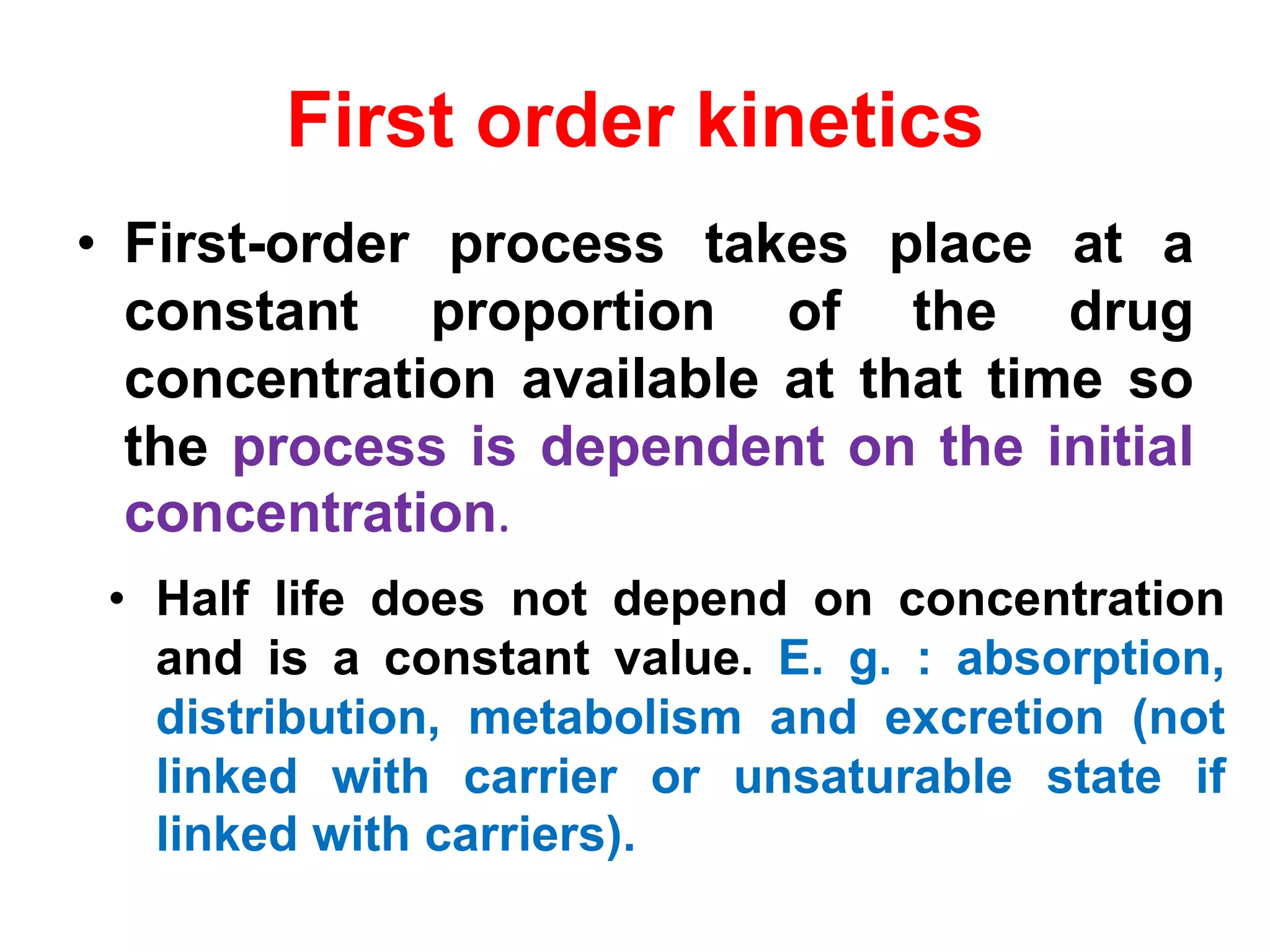 Zero order and first order kinetiks | PDF