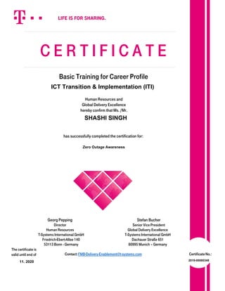 Zero outage | PDF | Human Resources | Business