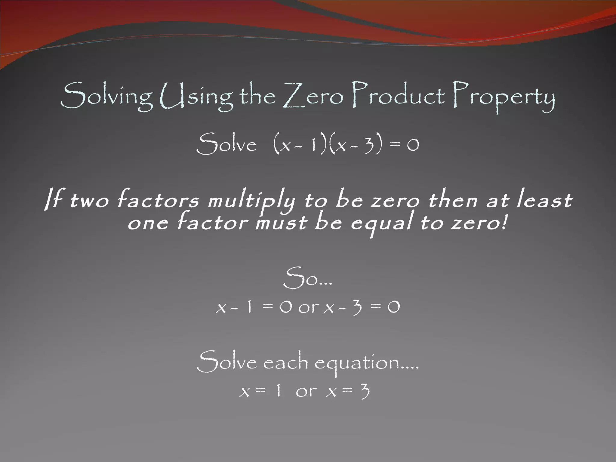 Zero product property remediation notes | PPT Zero product property remediation notes | PPT