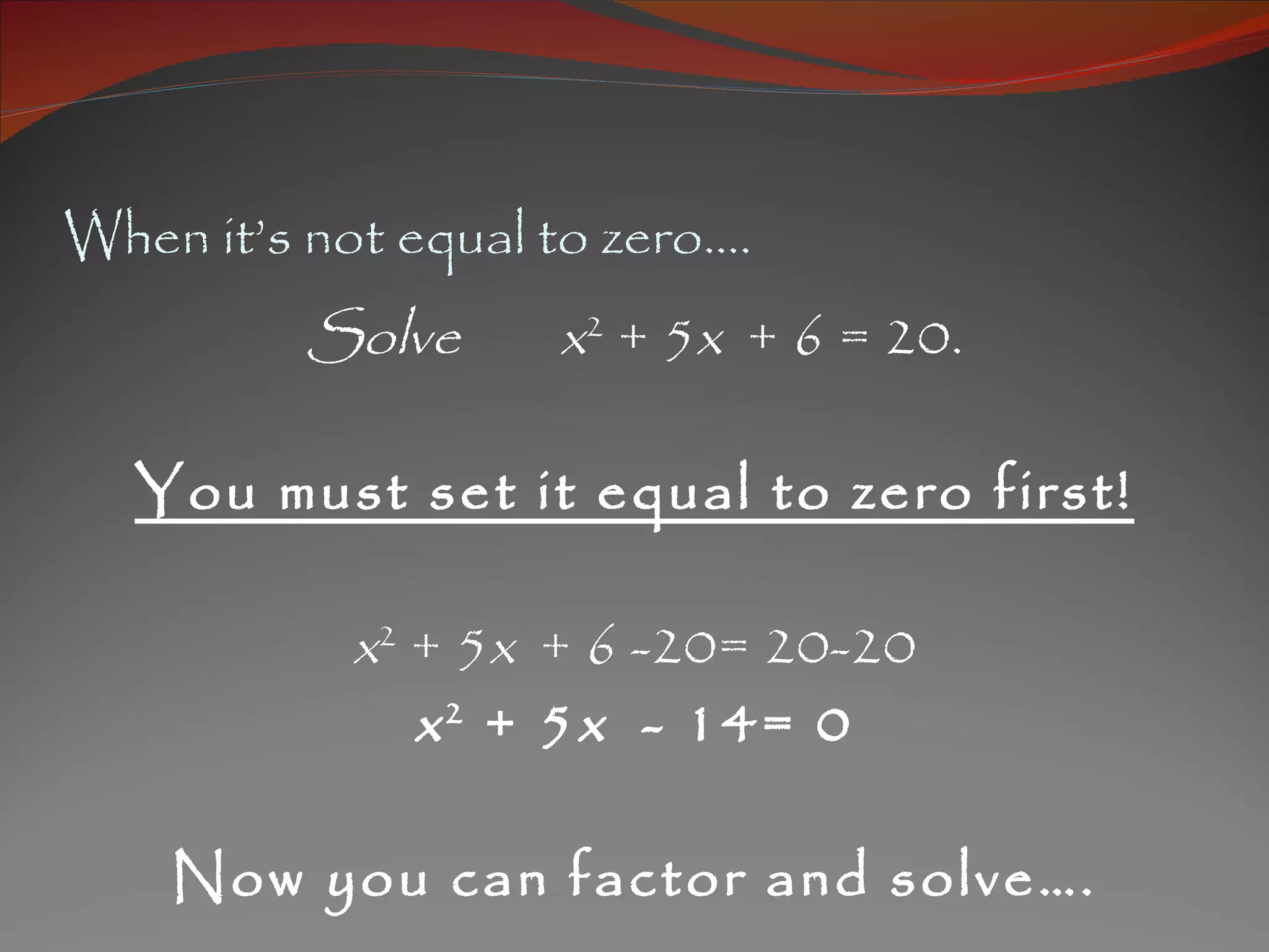 Zero product property remediation notes | PPT