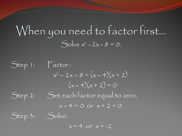 Zero product property remediation notes | PPT