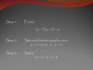 Zero product property remediation notes | PPT