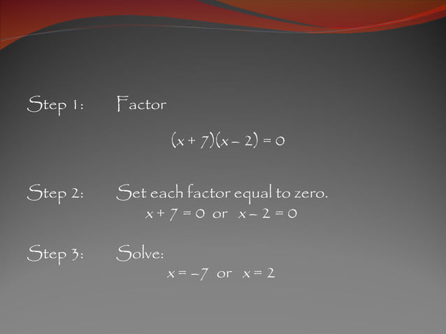 Zero product property remediation notes | PPT