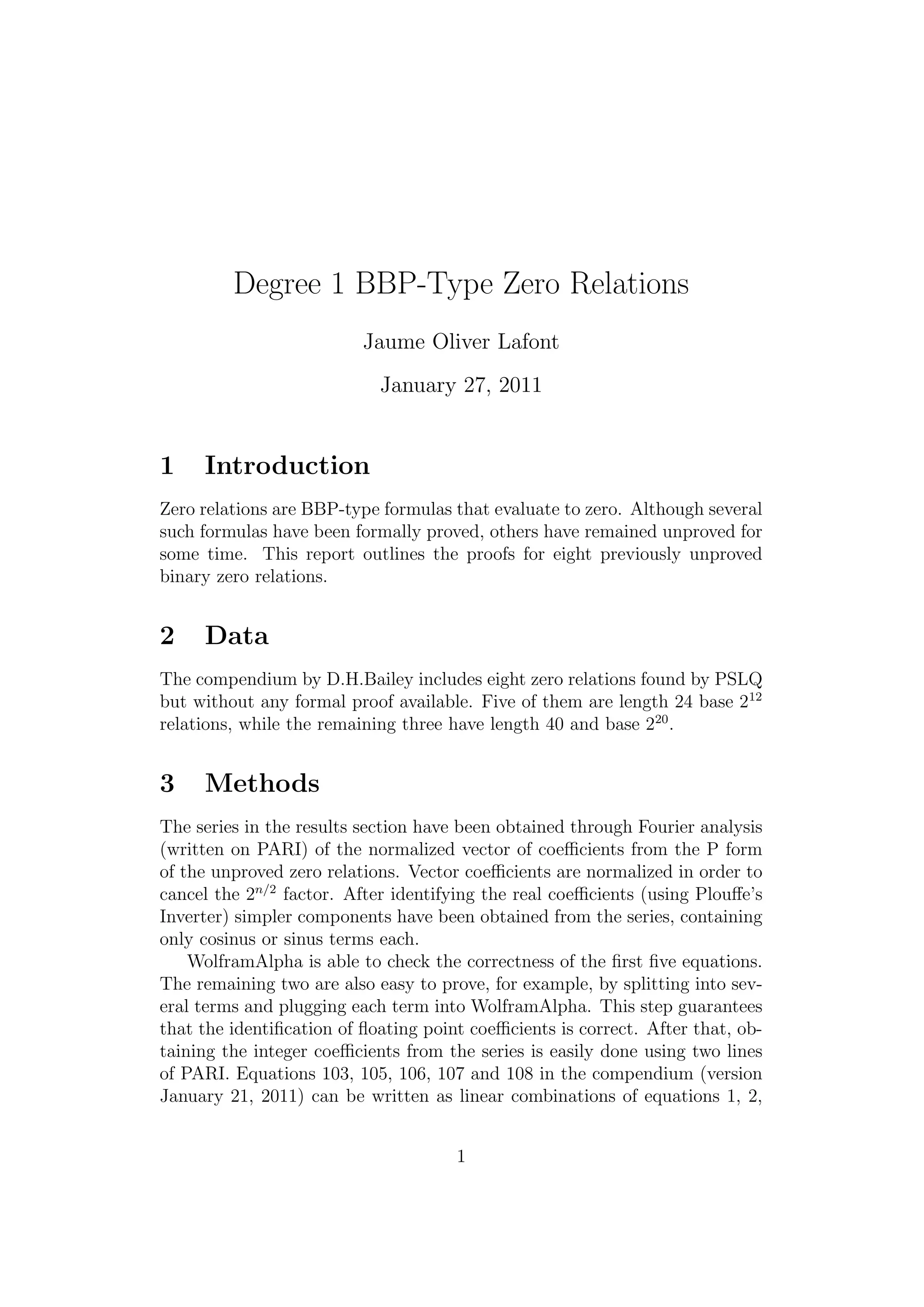 Zero relations | PDF