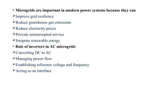 Droop Control in Decentralized Inverter-based AC Microgrid | PPTX