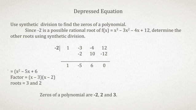 Zeros of a polynomial function | PPTX | Science