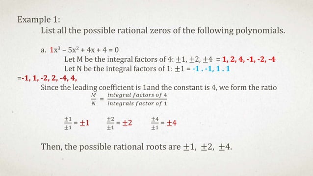 Zeros of a polynomial function | PPTX | Science