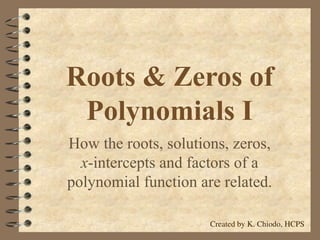 zeros_roots_factors.ppt Zero roots factors | PPT