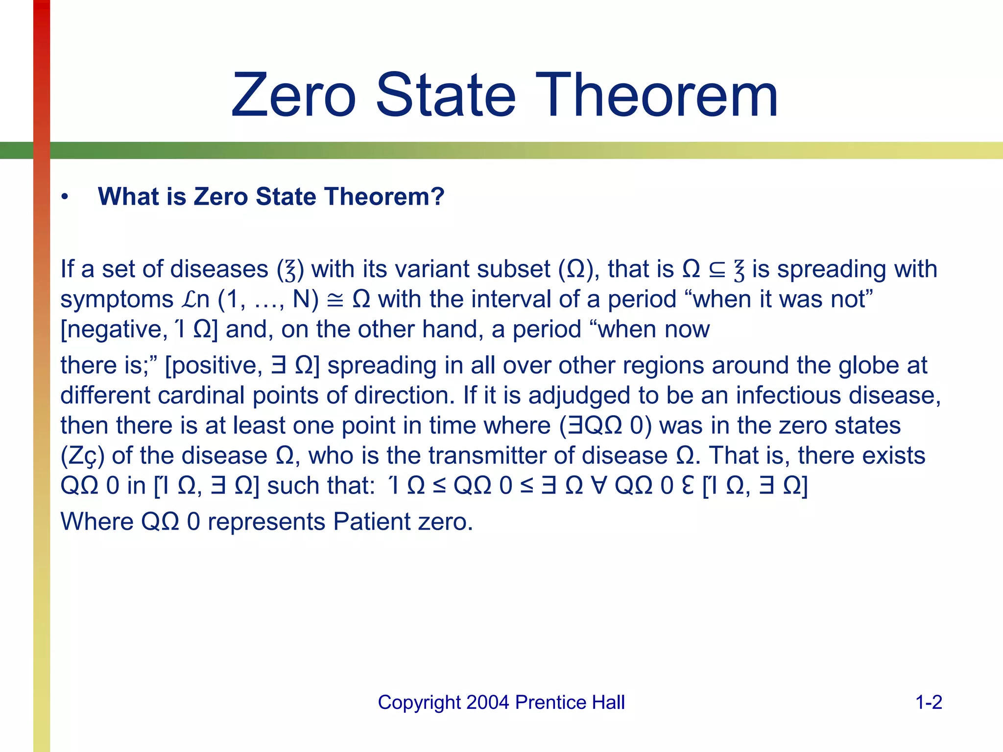 Zero State Theorem of Medical Science.ppt