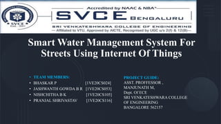 Smart water management using IOT and AI project | PPTX