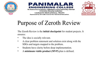 Zeroth Review template for panimalar Engineering college | PPTX