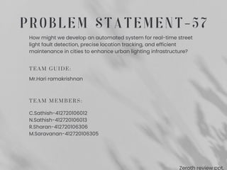 Auto fault detection and location tracking of street light management ...