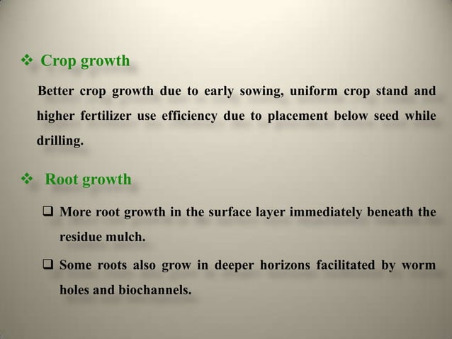 Zero tillage | PPTX | Agriculture | Industries