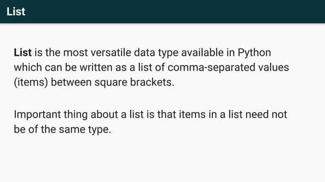 Zero to Hero - Introduction to Python3 | PPT