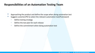Zero to hero in agile automation testing | PPT
