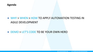 Zero to hero in agile automation testing | PPT