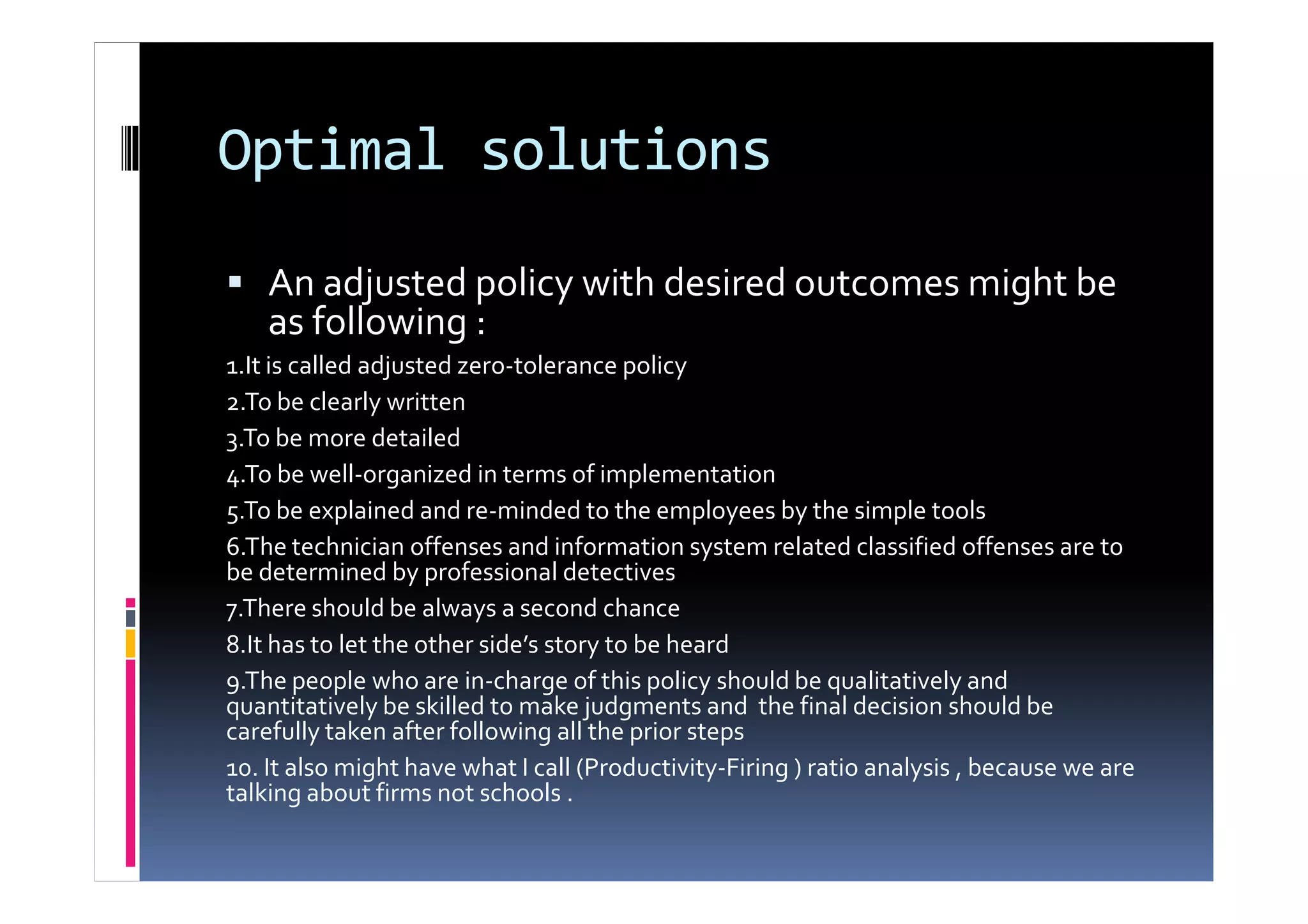 Zero tolerance policy | PDF