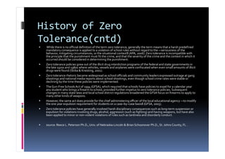 Zero tolerance policy | PDF