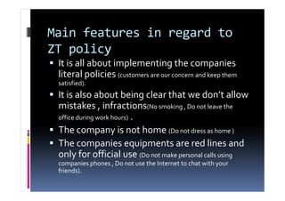 Zero tolerance policy | PDF