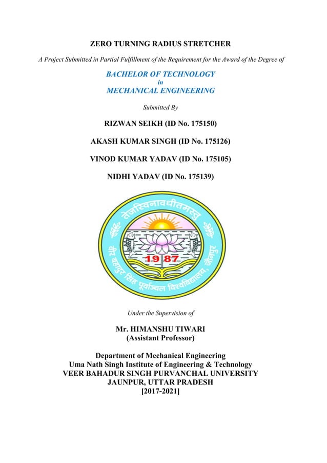 ZERO TURNING RADIUS STRETCHER (ZTRS) | PDF | Auto Type | Automotive