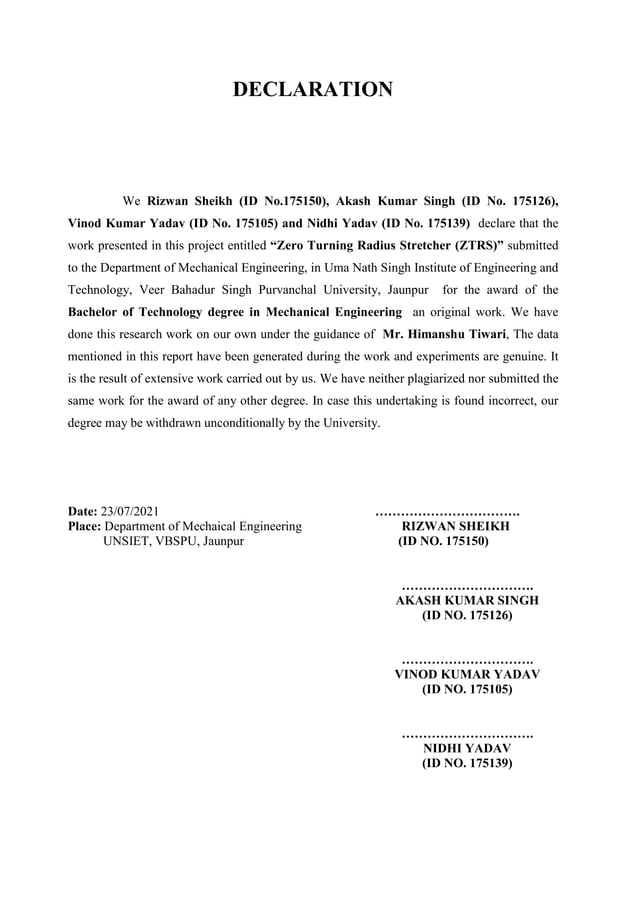 ZERO TURNING RADIUS STRETCHER (ZTRS) | PDF | Auto Type | Automotive