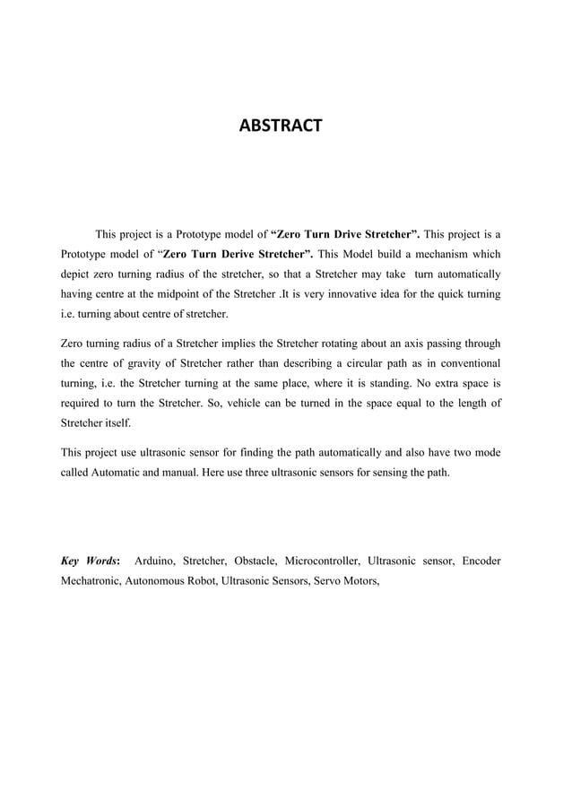 ZERO TURNING RADIUS STRETCHER (ZTRS) | PDF | Auto Type | Automotive