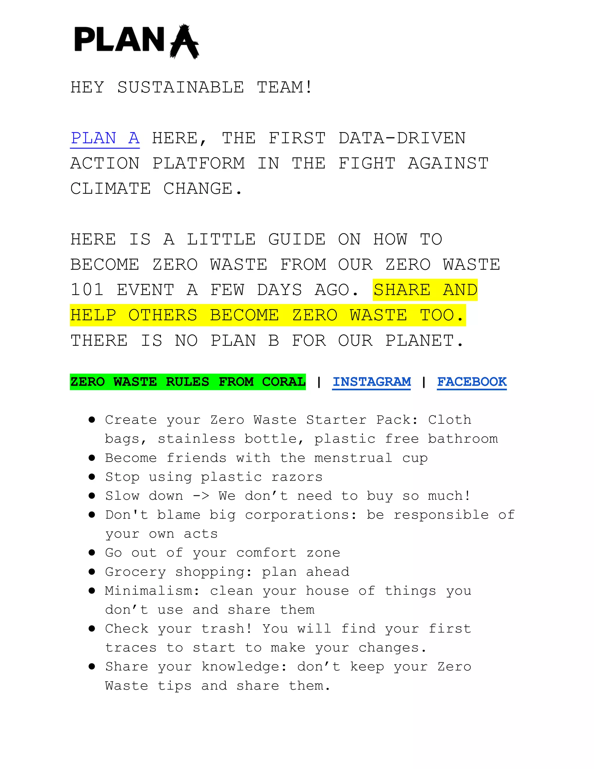 Zero waste 101 TIPS & TRICKS | PDF