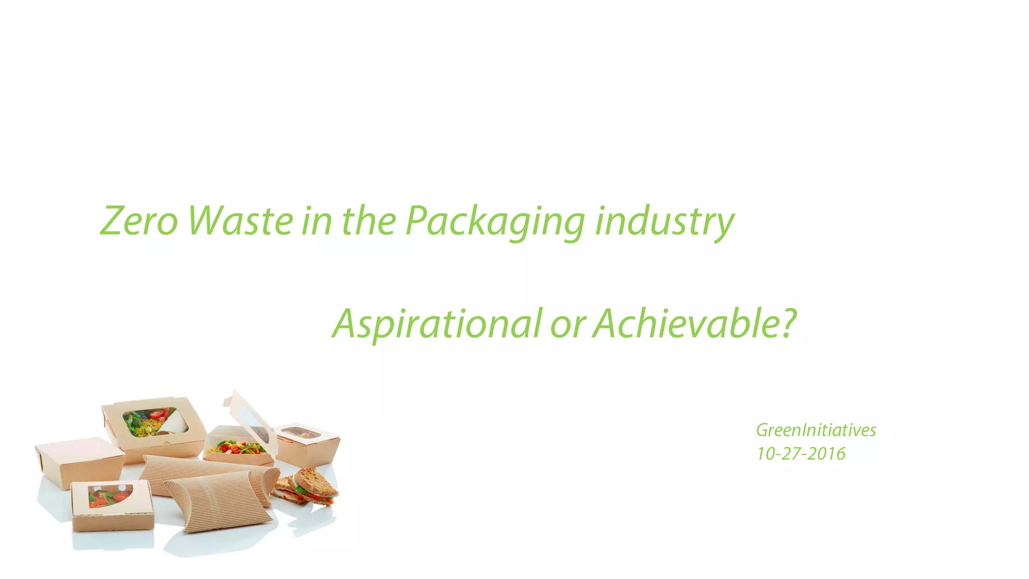 Zero waste in packaging | PDF